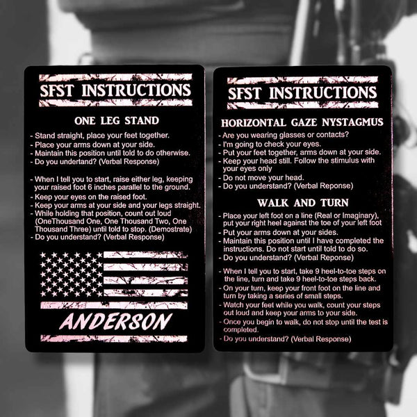 Standard Field Sobriety (SFST) Instructions Card – Mid Missouri Laser